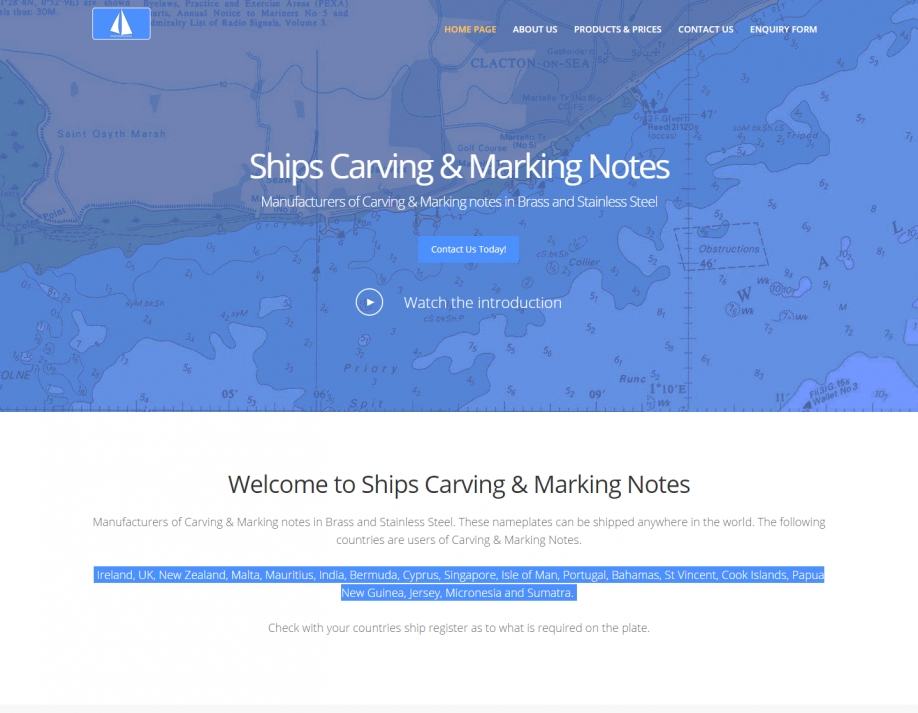 Ships Carving and Marking Notes